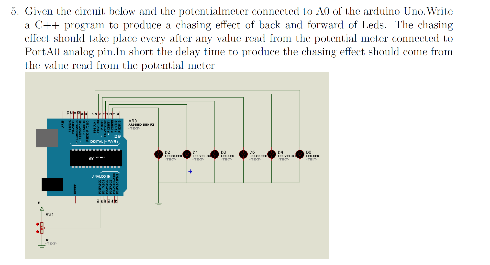 Solved Given the circuit below and the potentialmeter | Chegg.com