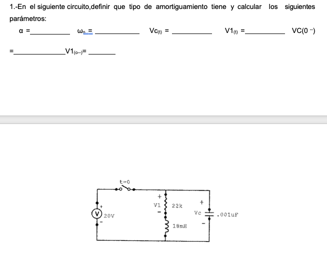 1.-En el siguiente circuito,definir que tipo de | Chegg.com