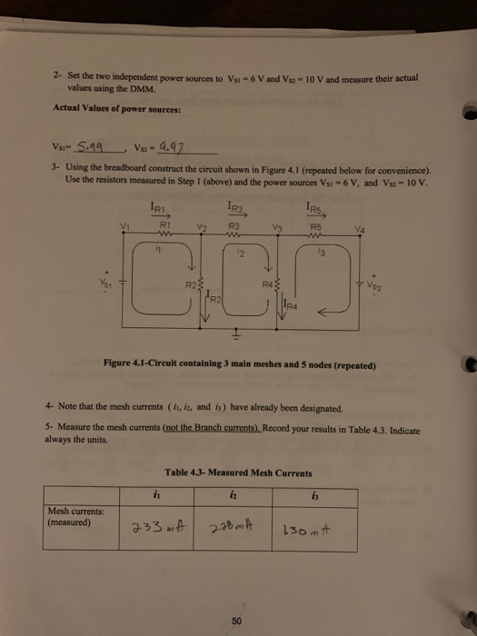 Solved 2- Set the two independent power sources to Vsi 6V | Chegg.com
