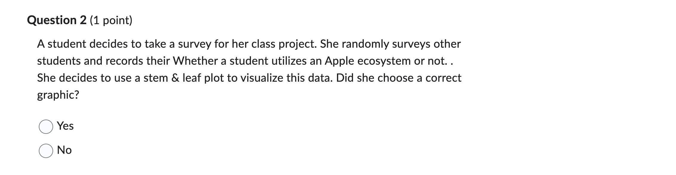 Solved Question 2 (1 point) A student decides to take a | Chegg.com