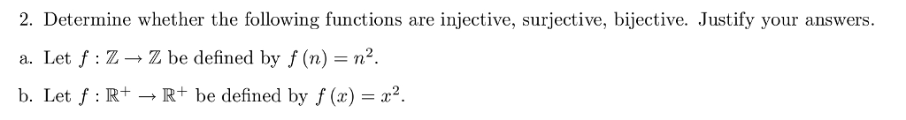 Solved 2. Determine whether the following functions are | Chegg.com