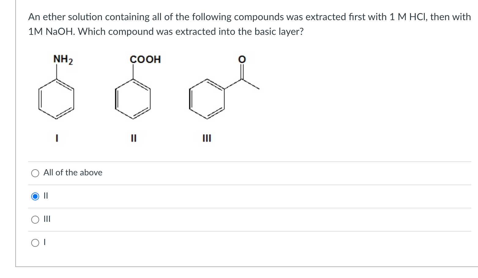 Solved An ether solution containing all of the following | Chegg.com