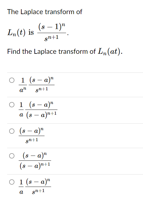 Solved Find the Laplace transform of f(t) = (t? – t) sint. | Chegg.com