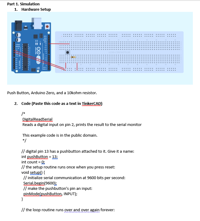 Solved Part 1. Simulation 1. Hardware Setup ::::::::::::: E | Chegg.com