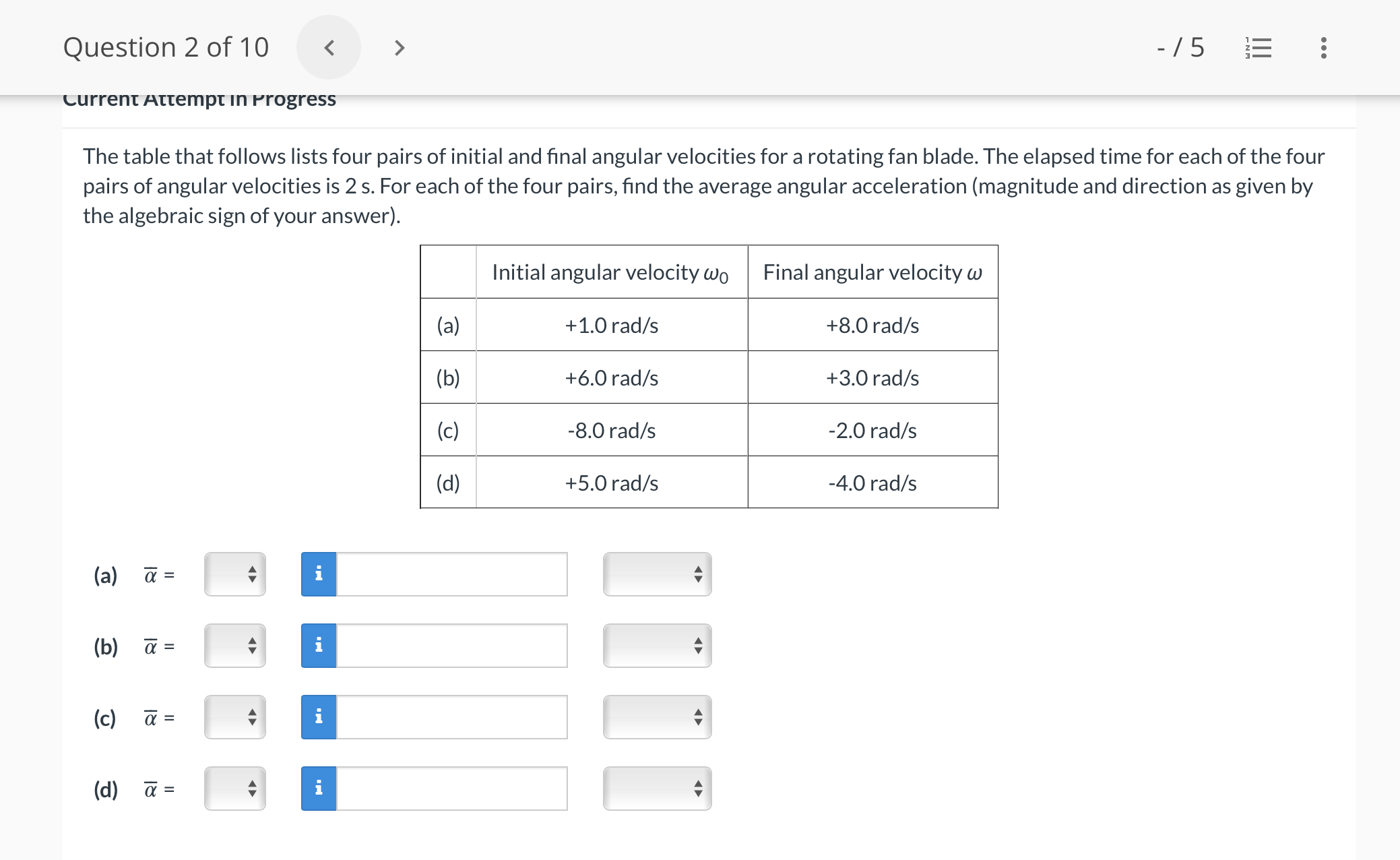 Solved The table that follows lists four pairs of initial | Chegg.com