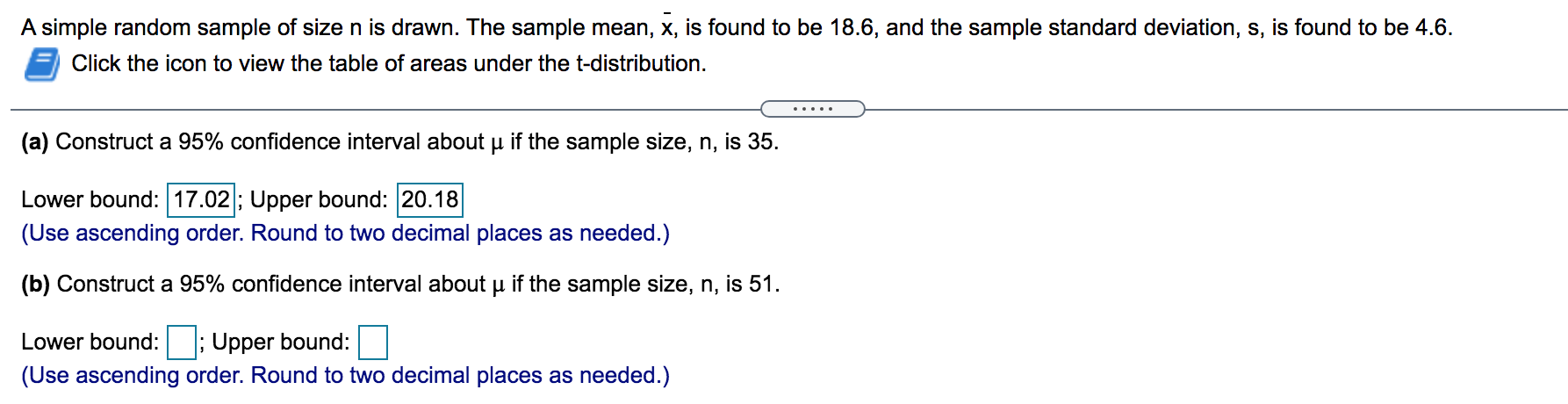 Solved A simple random sample of size n is drawn. The sample | Chegg.com