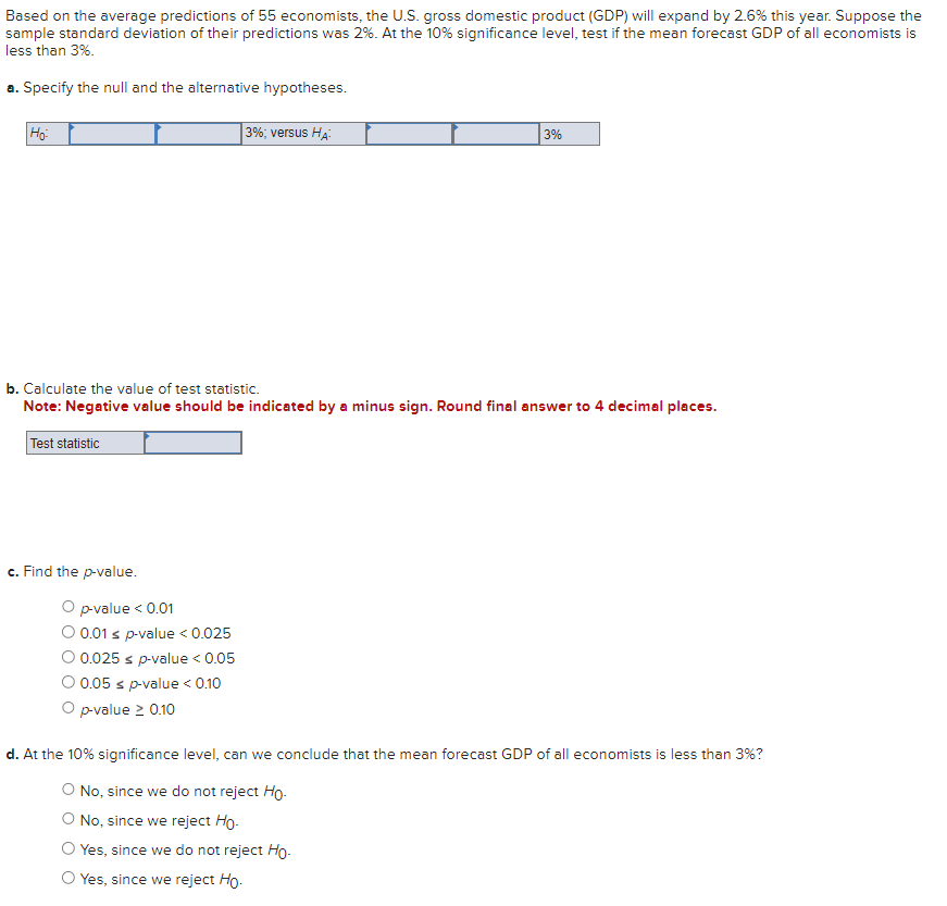 Solved Based on the average predictions of 55 economists, | Chegg.com