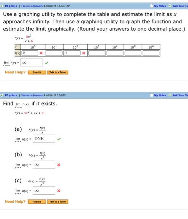 Solved My Notes Ask Your Te 1 8 Points L Previous Answers