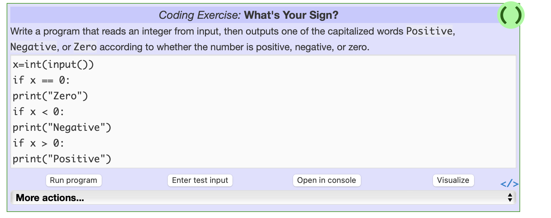 Solved Coding Exercise: Age checker Write a program that | Chegg.com