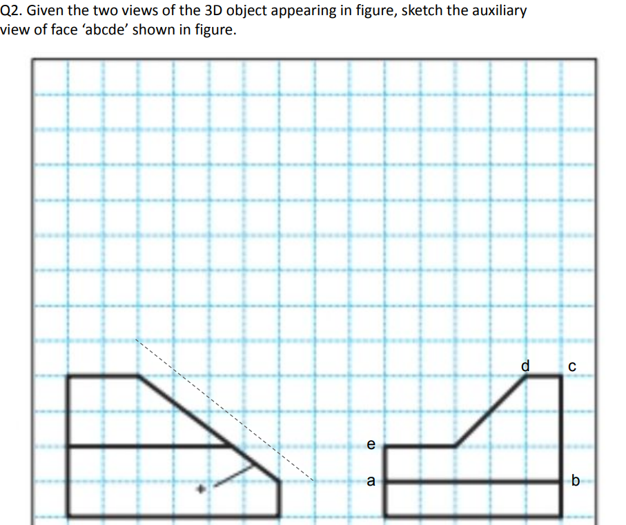 Solved 22. Given the two views of the 3D object appearing in | Chegg.com