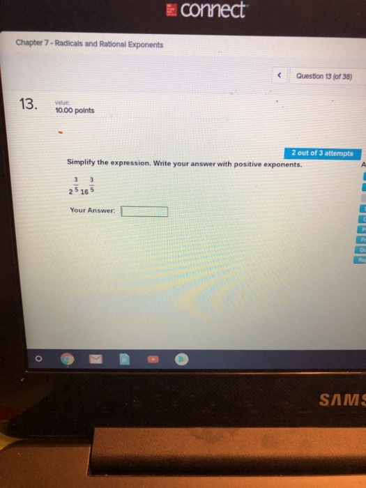 Solved connect Chapter 7-Radicals and Rational Exponents | Chegg.com