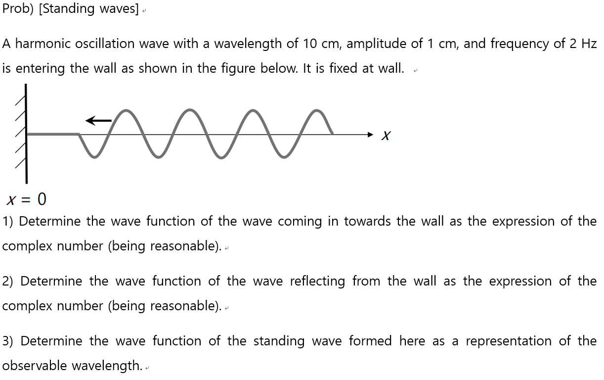Solved Prob) (Standing waves) - A harmonic oscillation wave | Chegg.com