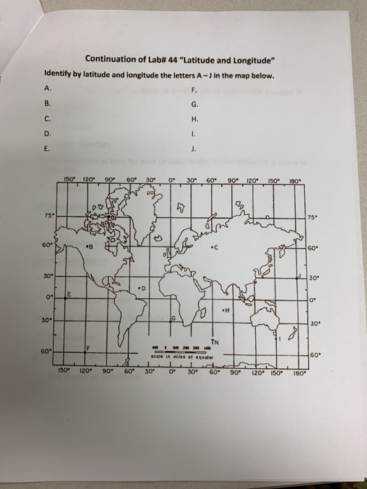 Solved Continuation of Lab# 44 "Latitude and Longitude" | Chegg.com