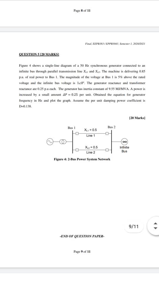 Page 8 of 11 Final. EEPB383/EPP83143. Semester I. | Chegg.com
