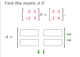 Solved Find the matrix A ﻿if | Chegg.com
