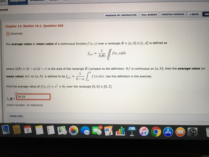 Solved MESSAGE MY INSTRUCTOR FU Incorrect. Evaluate the | Chegg.com