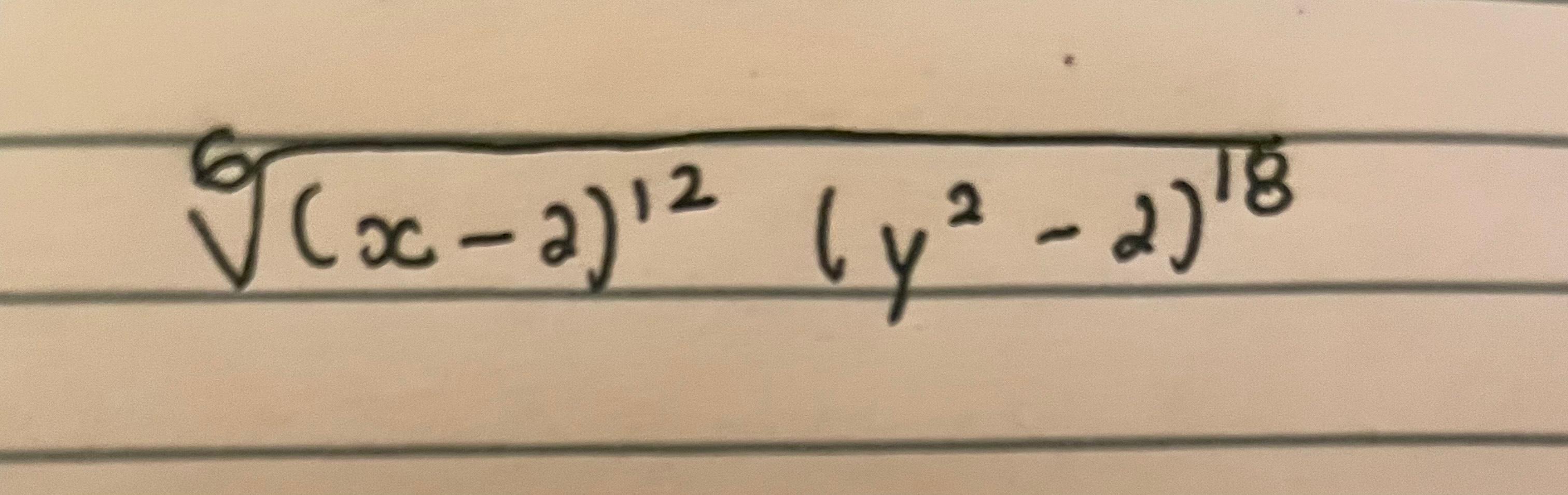 Solved 6(x−2)12(y2−2)18 | Chegg.com