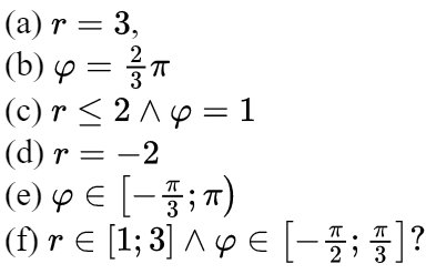 Solved What sets of points are described by the | Chegg.com