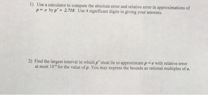 Solved This is a numerical analysis exercises. Can you | Chegg.com