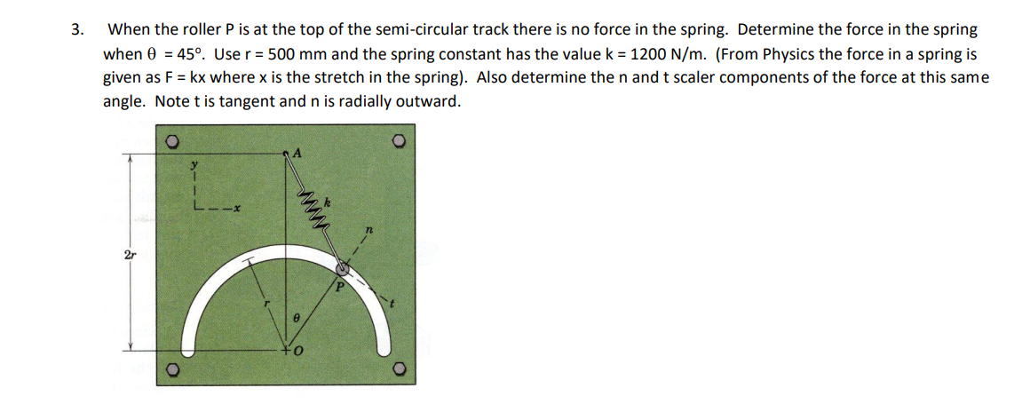 Solved 3. When the roller P is at the top of the | Chegg.com