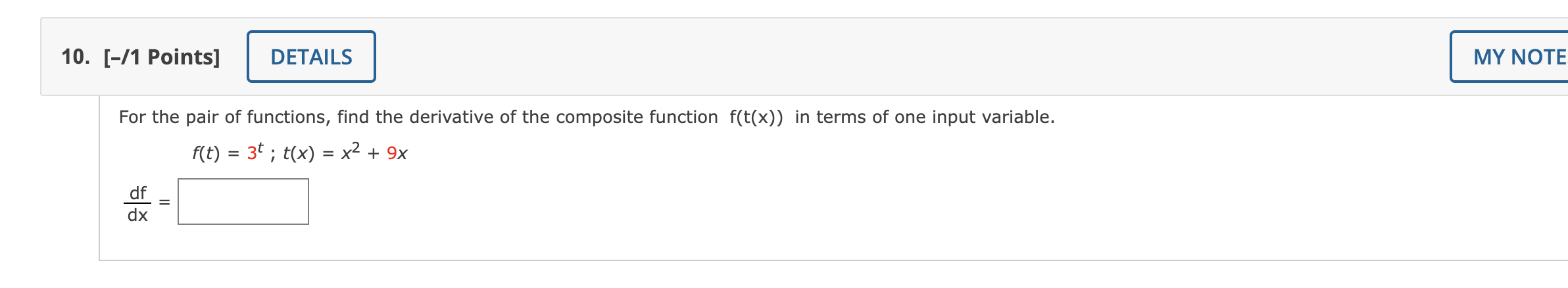 Solved For the pair of functions, find the derivative of the | Chegg.com