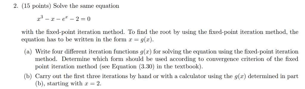 Solved 2 15 Points Solve The Same Equation 20 3 With The