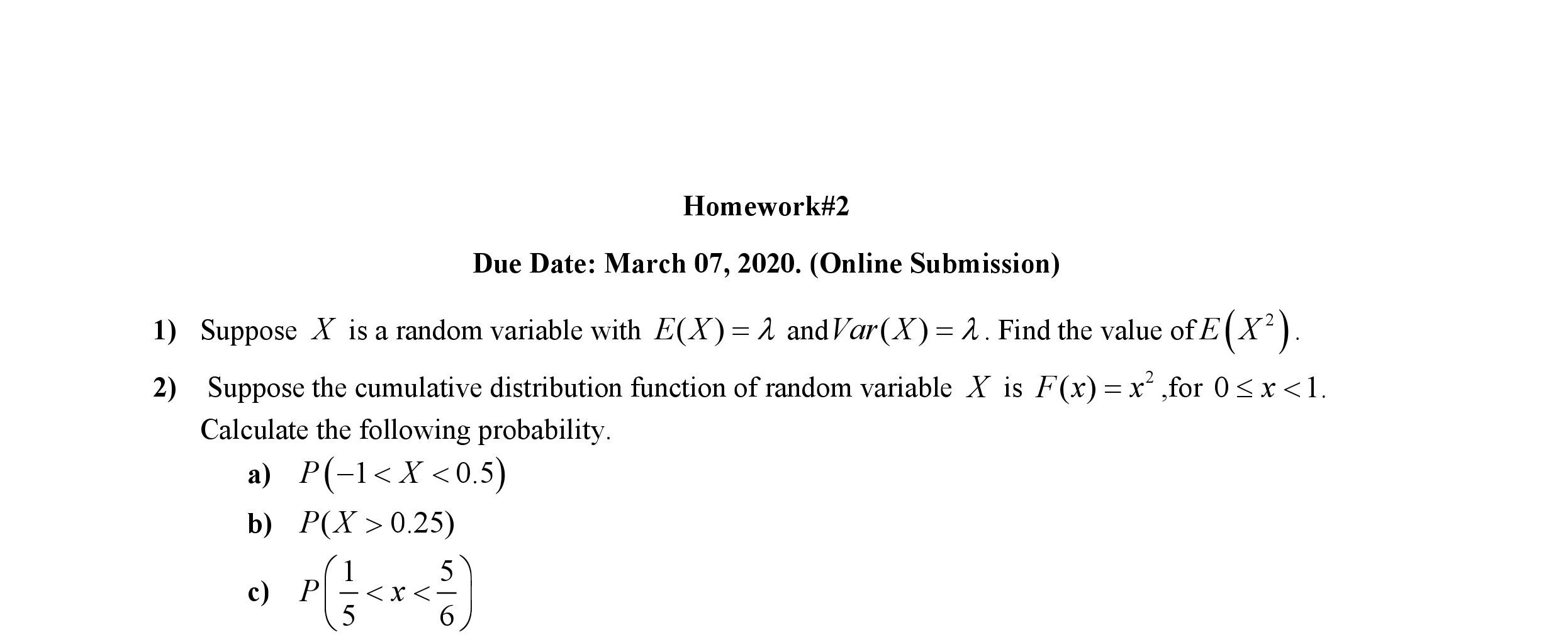 Solved Homework#2 Due Date: March 07, 2020. (Online | Chegg.com