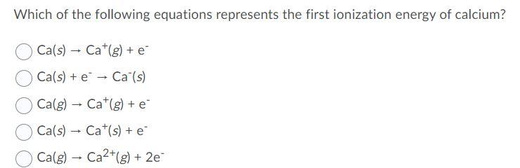 Solved Which of the following equations represents the first | Chegg.com