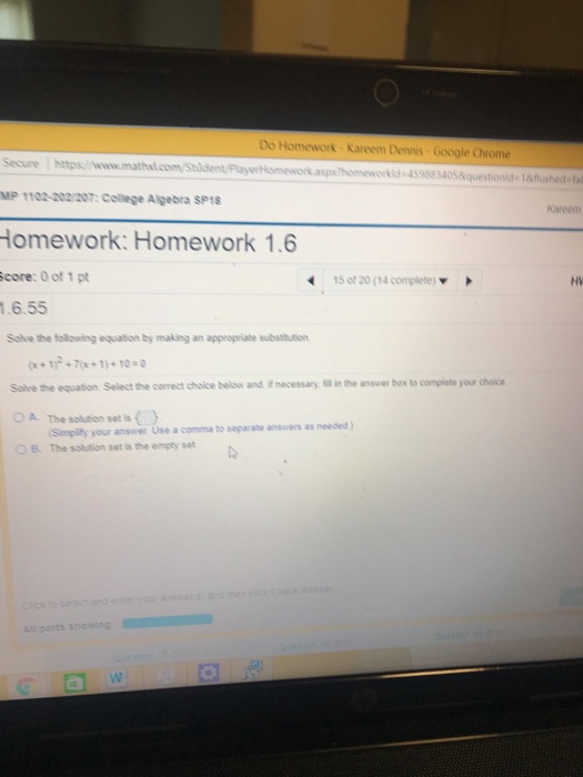 Solved Do Homework Kareem Dennis Google Chrome Secure https | Chegg.com