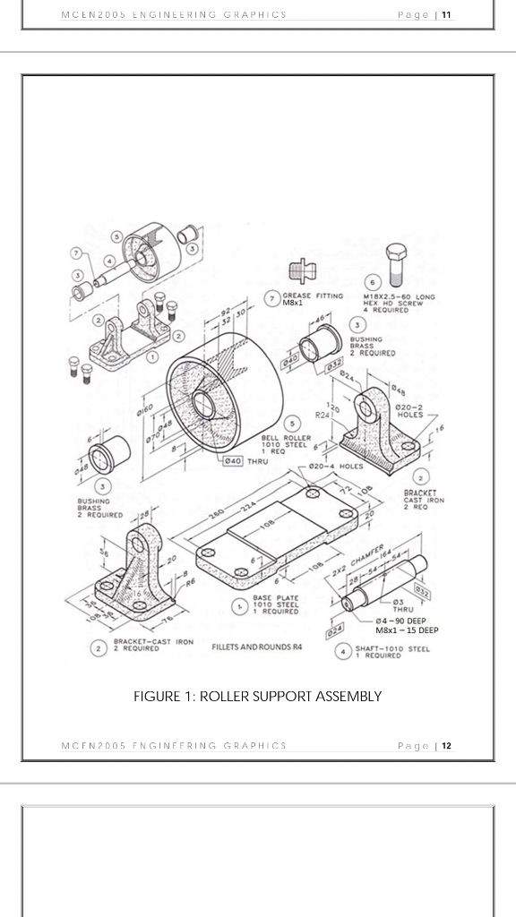 Solved Please draw general assembly drawing with | Chegg.com