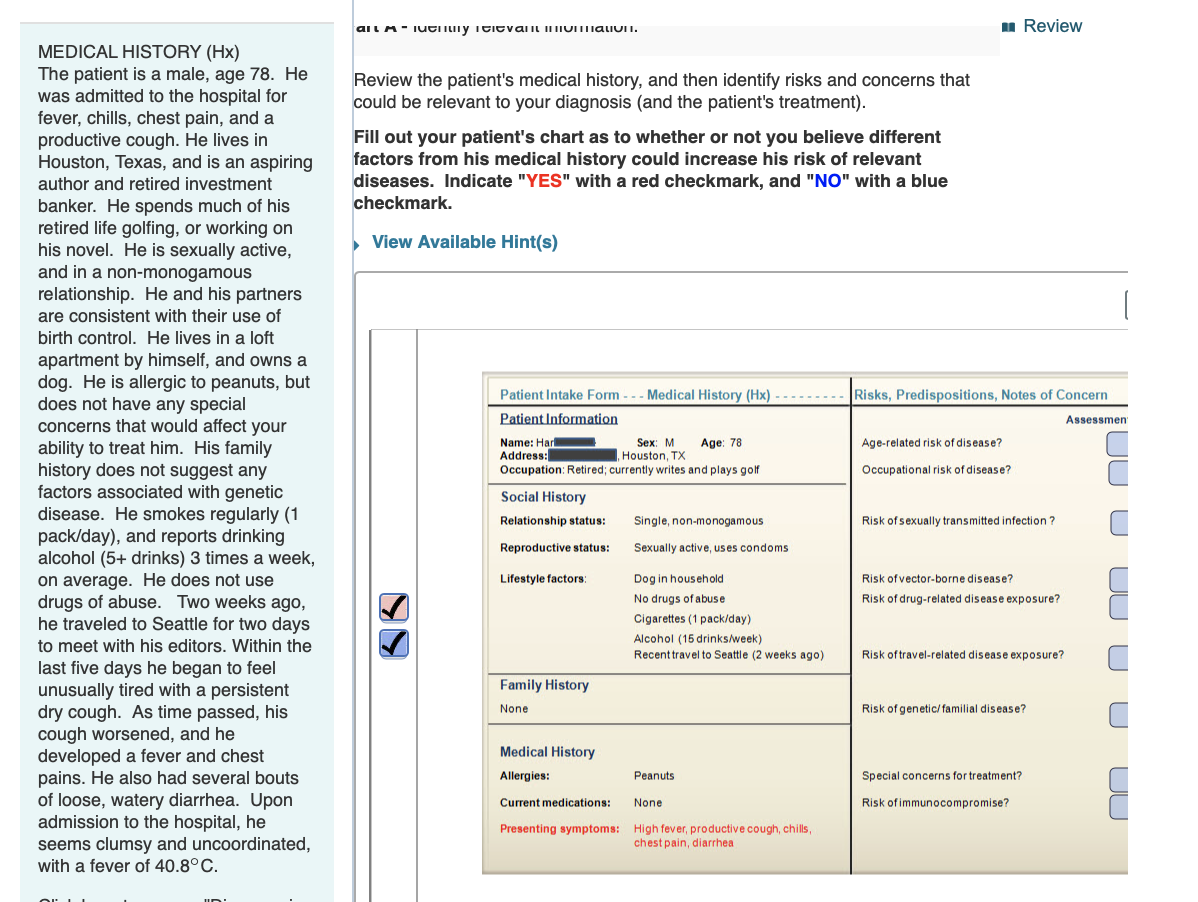 Solved Review the patient's medical history, and then | Chegg.com