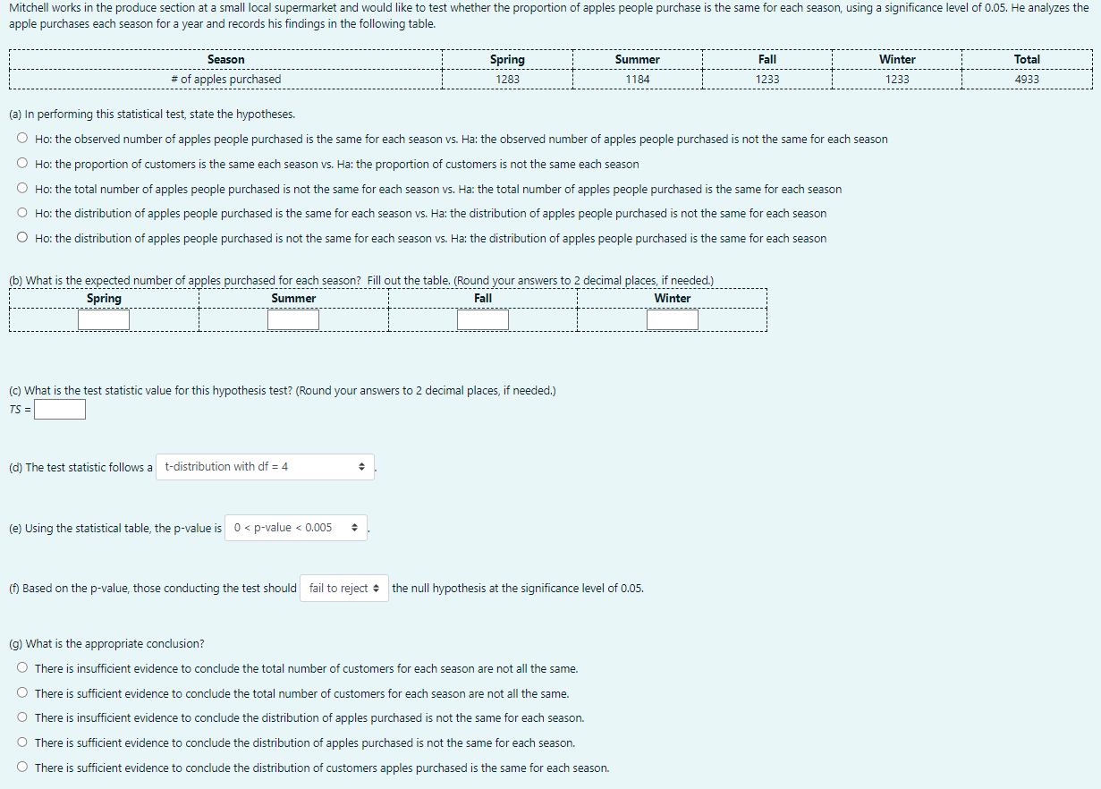 Solved options for d: t-distribution with df = 4 chi-square | Chegg.com