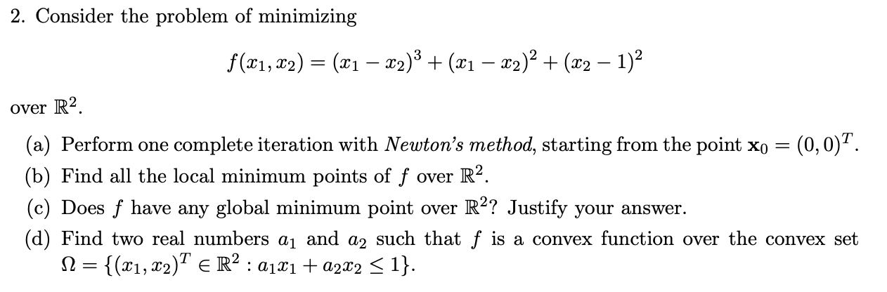 2. Consider the problem of minimizing | Chegg.com