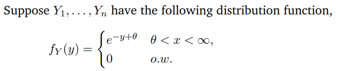 Solved Suppose Y1,…,Yn have the following distribution | Chegg.com