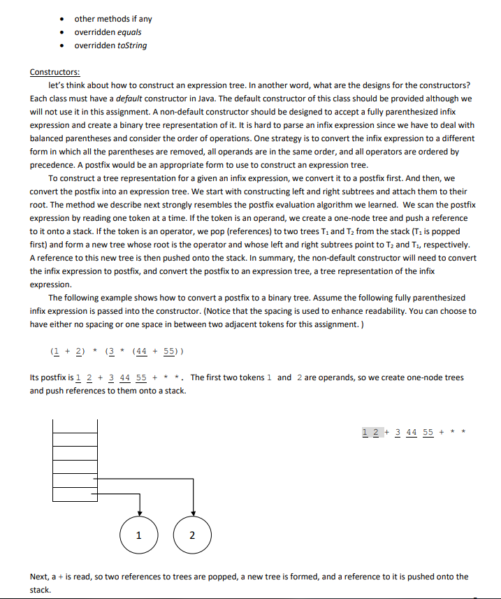 Solved Assignment 1 An algebraic expression tree Goals: | Chegg.com