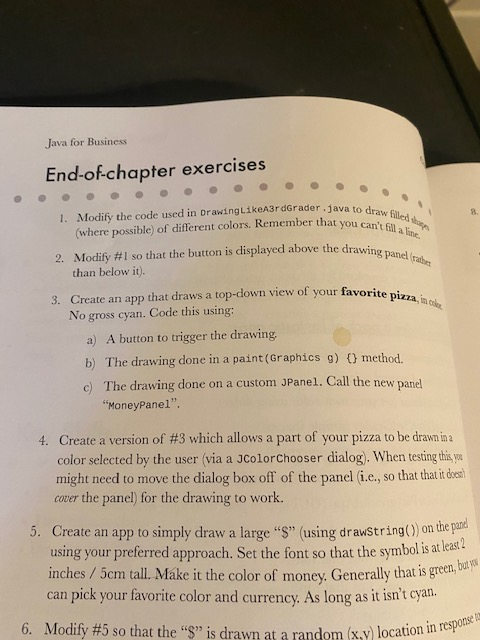 Java , I need help solving exercise 3 this is what i | Chegg.com