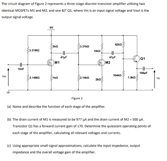 Solved The circuit diagram of Figure 2 represents a | Chegg.com