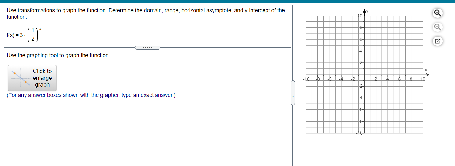 Solved Use transformations to graph the function. Determine | Chegg.com