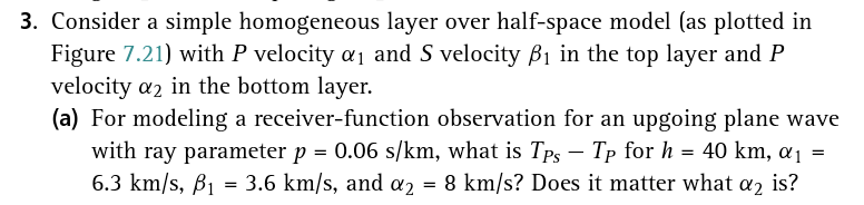 Solved 3. Consider a simple homogeneous layer over | Chegg.com