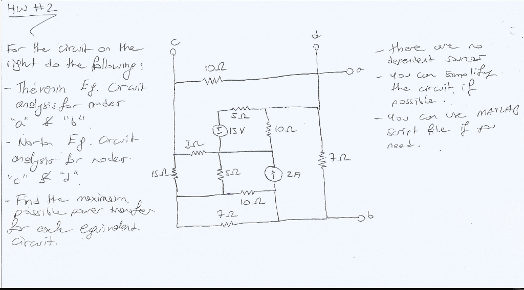 Solved HW #2 For the circuit on the 10.2 right to the | Chegg.com