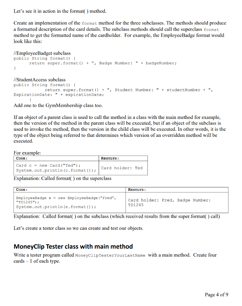Solved In Eclipse, create a Java project called | Chegg.com