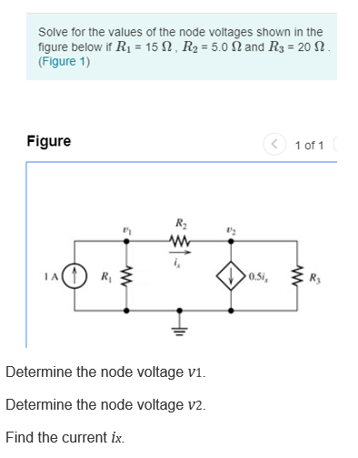 Solved Solve for the values of the node voltages shown in | Chegg.com