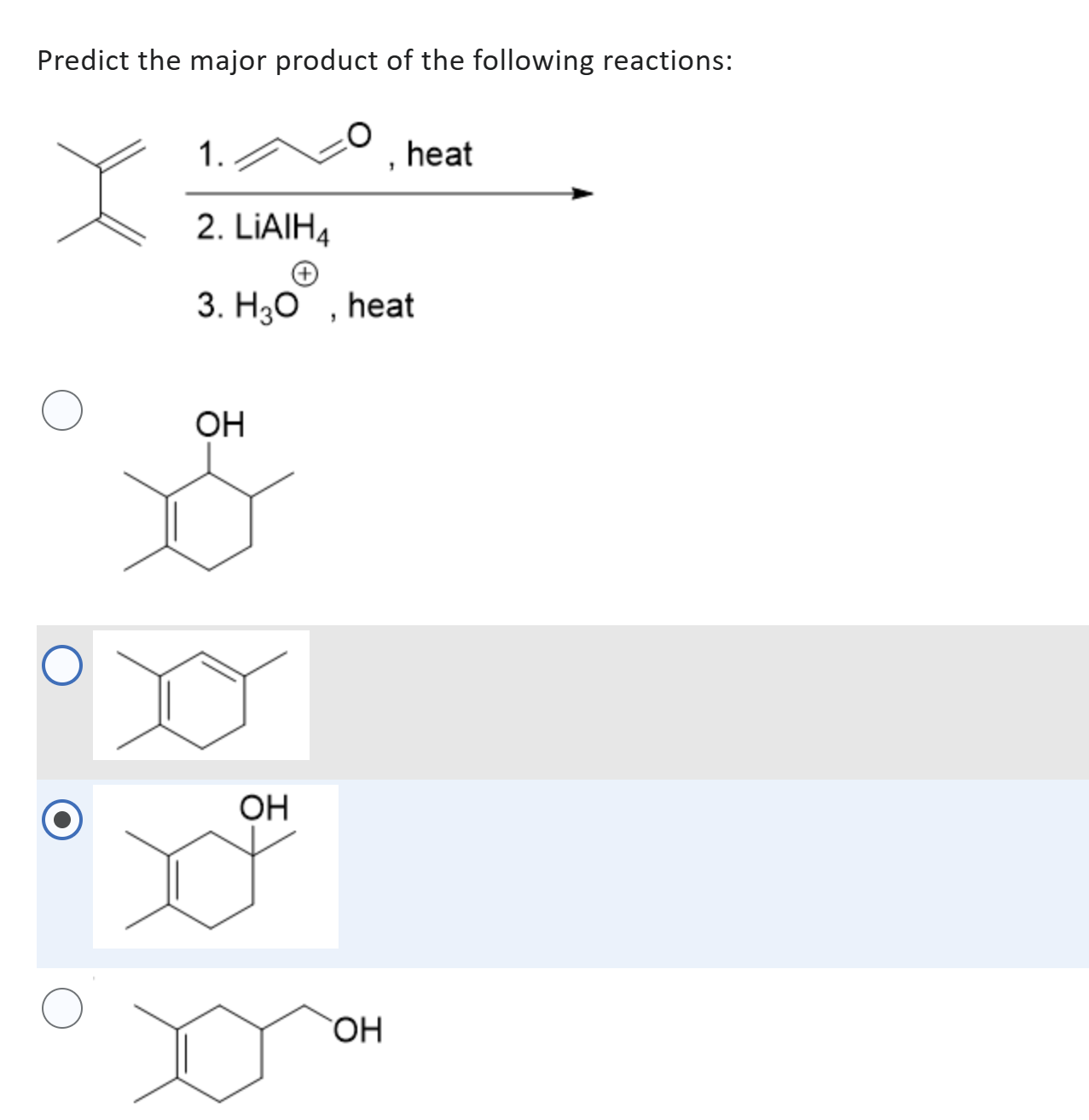 Solved Predict the major product of the following reactions: | Chegg.com