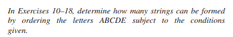 Solved In Exercises 10-18, determine how many strings can be | Chegg.com