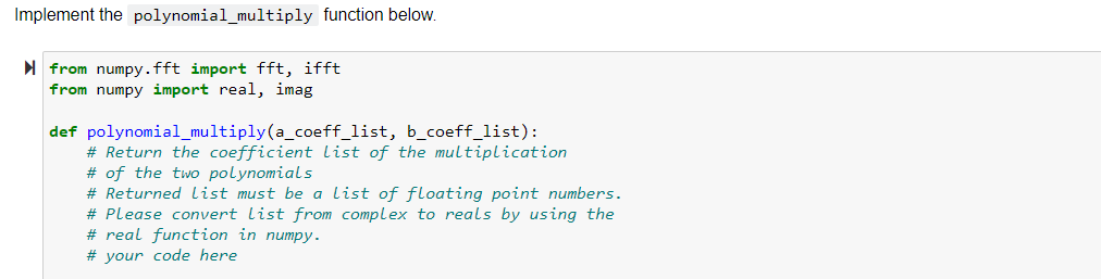 Solved We studied polynomial multiplication using FFT in | Chegg.com