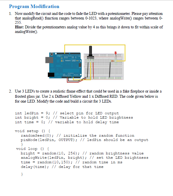 Solved Program Modification 1. Now modify the circuit and | Chegg.com