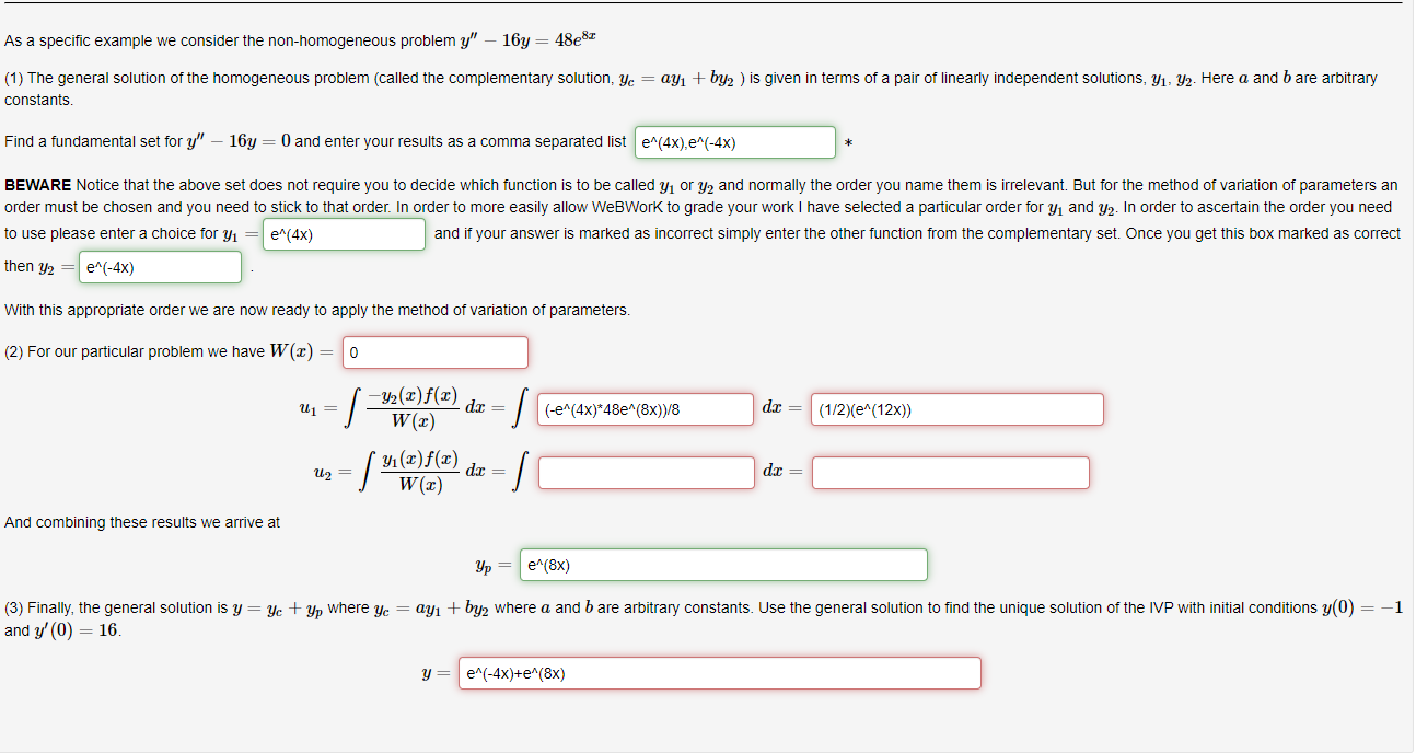 Solved As a specific example we consider the non-homogeneous | Chegg.com