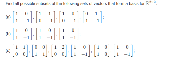Solved Find all possible subsets of the following sets of | Chegg.com