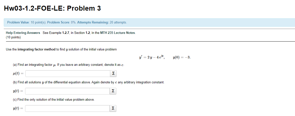 Solved Hw03-1.2-FOE-LE: Problem 3 Problem Value: 10 | Chegg.com