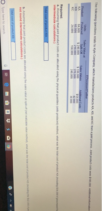 Solved The following questions relate to Kyle Company, which | Chegg.com